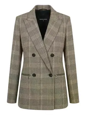 Patrizia Pepe Double-breasted Check Blazer - Neutrals