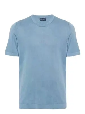 DRUMOHR Crew-neck Short-sleeve T-shirt - Blue