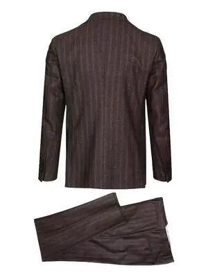 Tagliatore Pinstripe Suit - Brown