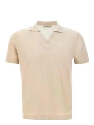 DELLA CIANA Open-collar Side-slit T-shirt