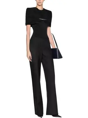 CHATS BY C.DAM Low-rise Flared Trousers - Black