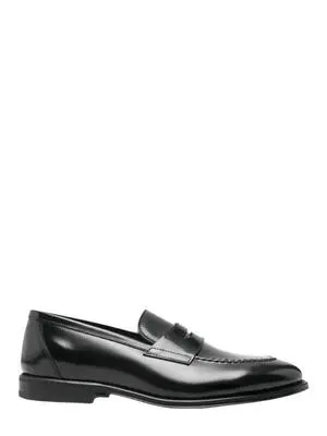 HENDERSON BARACCO Polished Leather Loafers - Black