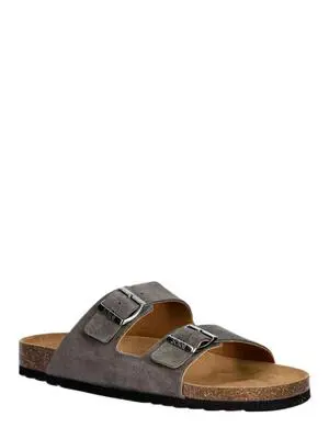 DR. SCHOLL'S SHOES Arizona Buckle-fastening Suede Slides - Grey