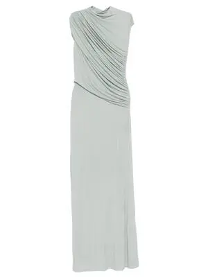 Tove Saffron Draped Maxi Dress - Blue
