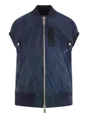 Sacai Sleeveless Zip-up Vest - Blue