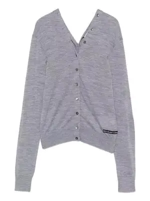 Alexander Wang Off-shoulder Button-down Cardigan - Grey