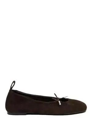ALOHAS Rosalind Ballet Flats With Bow Detailing - Brown