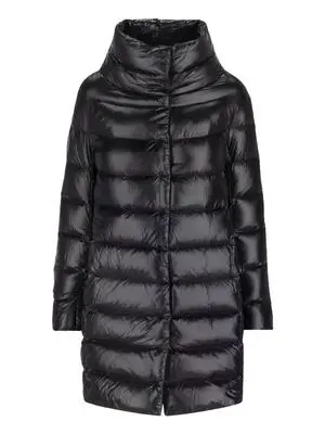 Herno Quilted High-neck Coat - Black