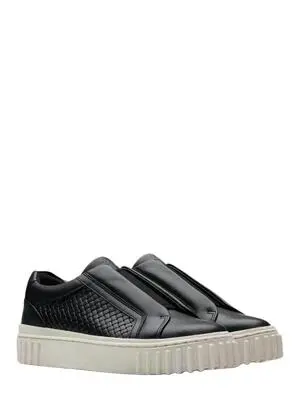 Clarks Mayhill Bay Woven Leather Sneakers - Black