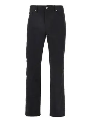Emporio Armani Logo Plaque Straight-leg Trousers - Black
