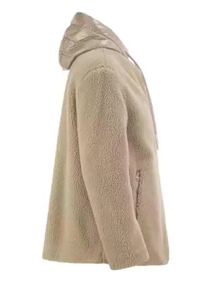 Herno Hooded Teddy-effect Jacket - Neutrals