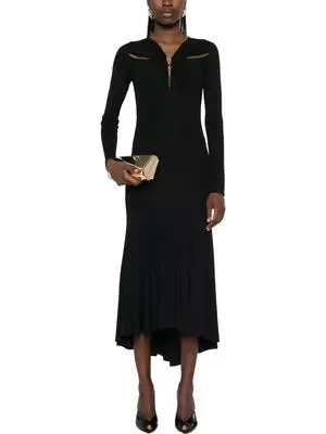 Elisabetta Franchi Midi Dress With Cut-out Detail - Black