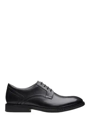 Clarks Un Hugh Leather Derby Shoes - Black