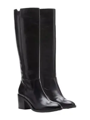 Clarks Valvestino Hi Leather Knee-high Boots - Black