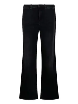 Gucci Web-stripe Flared Jeans - Black