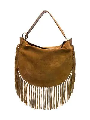 Isabel Marant Étoile Fringe-trim Whipstitch Shoulder Bag - Neutrals