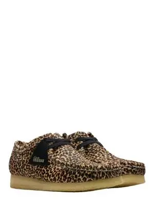 Clarks Wallabee Leopard-print Boat Shoes - Brown