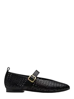 Clarks Fawna Jane Laser-cut Ballet Flats - Black