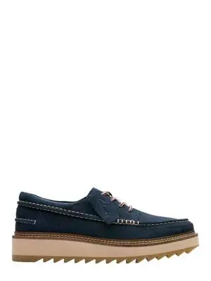 Clarks Suede Derby Shoes - Blue