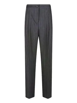 Pinko Pinstripe Pleated Trousers - Grey