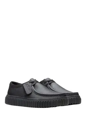 Clarks Torhill Lo Leather Derby Shoes - Black