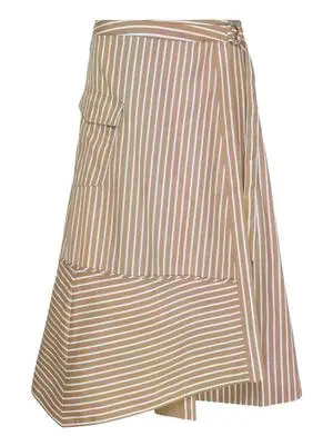 3.1 PHILLIP LIM 3.1 Phillip Lim Striped Asymmetric Wrap Skirt