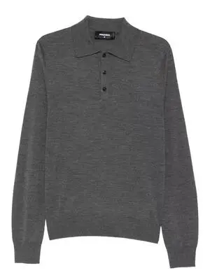 DSQUARED2 Upside Down Long-sleeve Polo Shirt