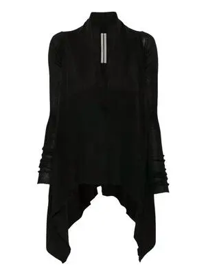 Rick Owens Asymmetric Long-sleeve Cardigan - Black