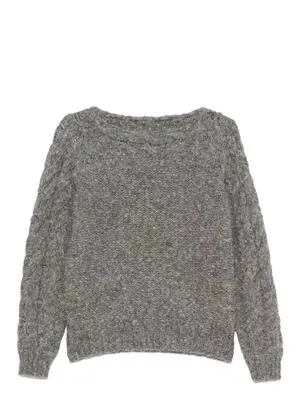 Isabel Marant Étoile Ponara Cable-knit Boat-neck Sweater - Grey