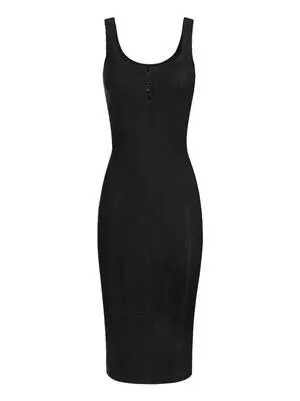 Elisabetta Franchi Knit Openwork Dress - Black