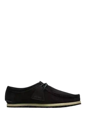 Clarks Suede Derby Shoes - Black