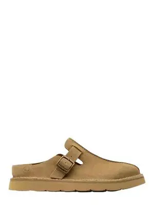 Clarks Solsbury Buckle-strap Suede Mules - Brown