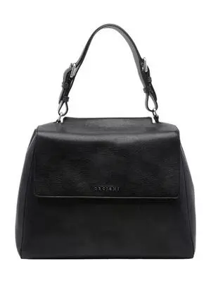 Orciani Sveva Leather Medium Handbag - Black