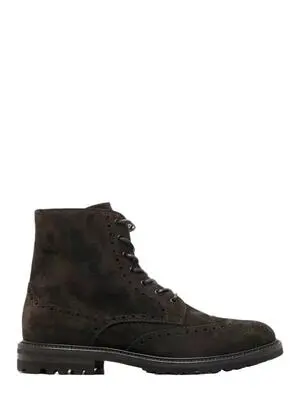 HENDERSON BARACCO Brogue Detail Lace-up Boots - Brown