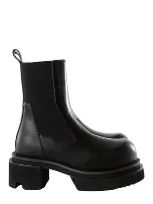 Rick Owens Chelsea Boots With Chunky Sole - Black