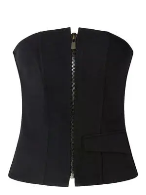 PINKO PINKO Zip-Front Strapless Corset Top