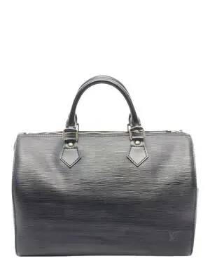 LOUIS VUITTON Louis Vuitton 1995 Speedy 30 Epi Leather Holdall Bag Black