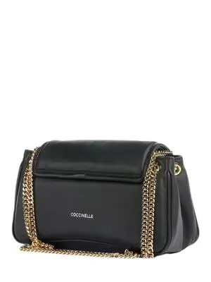 COCCINELLE C-me" Logo-plaque Padded Shoulder Bag - Black