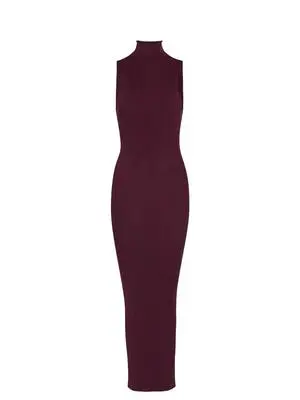 ARMARIUM High-neck Sleeveless Midi Dress - Red