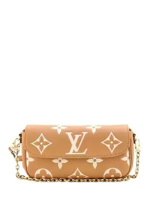 LOUIS VUITTON Bicolor Monogram Empreinte Giant Ivy Wallet On Chain Bag - Brown