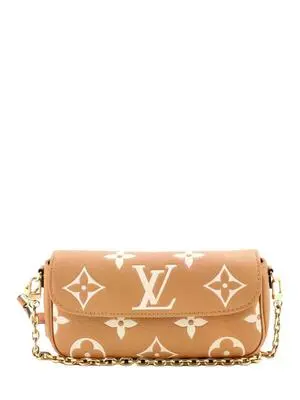 LOUIS VUITTON Bicolor Monogram Empreinte Giant Ivy Wallet On Chain Bag - Brown