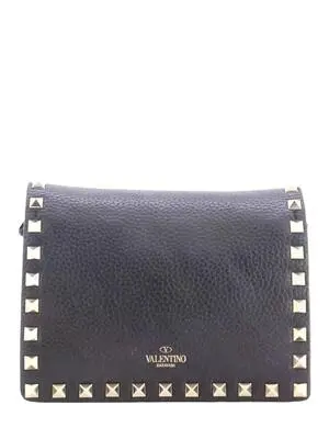 Valentino Garavani Rockstud Pouch Leather Mini Crossbody Bag - Black
