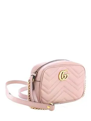 Gucci Matelassé Leather Mini Shoulder Bag - Neutrals