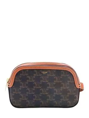Celine Camera Bag Triomphe Coated Canvas Small Crossbody Bag - Brown