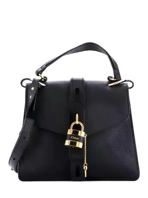 Chloé Aby Day Bag Leather Medium Shoulder Bag - Black