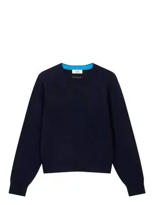 STUDIO TOMBOY Ribbed-Trim Crew-Neck Sweater