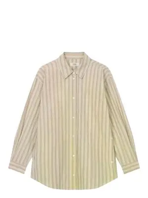 STUDIO TOMBOY Striped Cotton Button-down Shirt - Neutrals