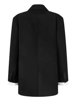 STUDIO TOMBOY Layered-sleeve Single-breasted Blazer - Black