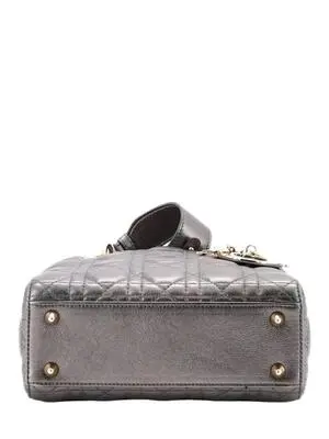 Dior Lady Bag Cannage Quilt Leather Shoulder Bag - Metallic