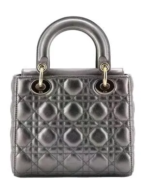 Dior Lady Bag Cannage Quilt Leather Shoulder Bag - Metallic